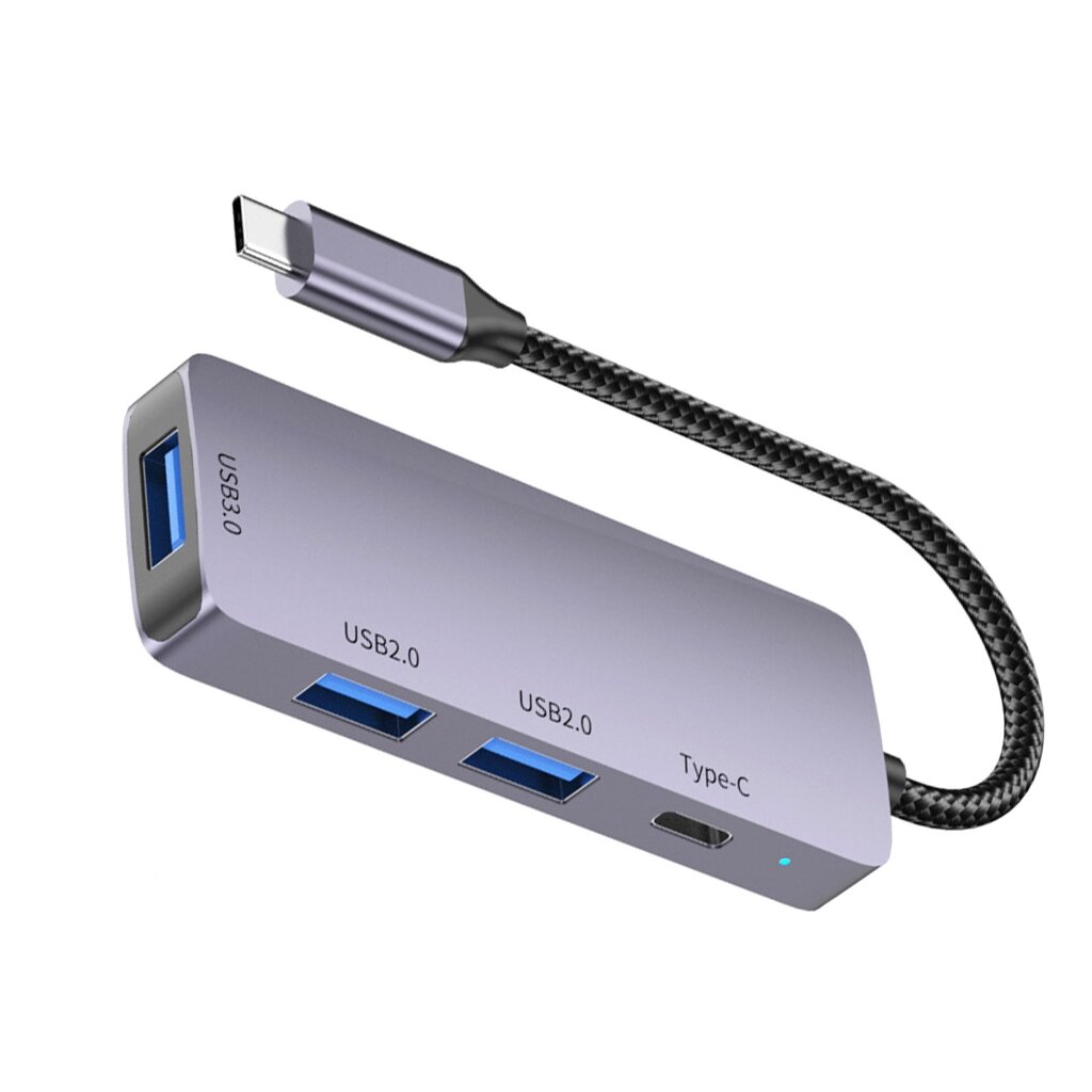 USB C Концентратор 3,0, 4 в 1 USB-Концентратор, Многопортовый Адаптер с Портами USB 3,0, USB 2,0, USB-распределитель, Концентратор USB Type C для Ноутбука