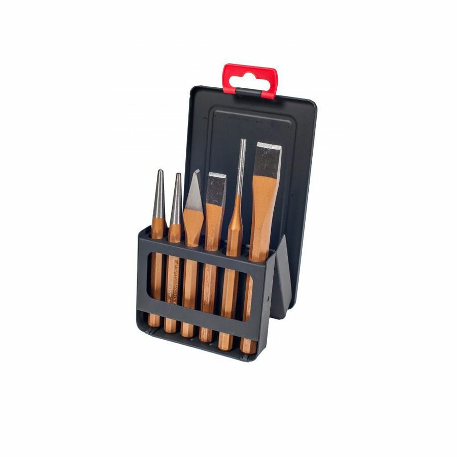 Набор (кернов и зубил) ударно-режущего инструмента 6 предметов AIST 79100506 в металлическом кейсе