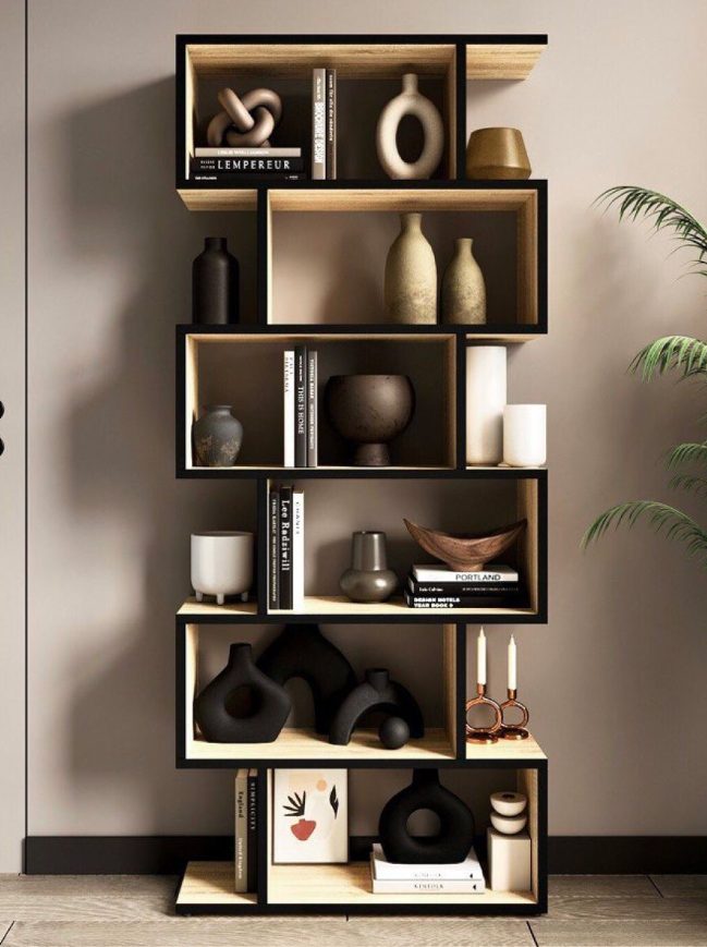 Стеллаж деревянный 6 полок от бренда "Мебель от Прудникова", цвет дуб сонома и черный,168х70х25 см