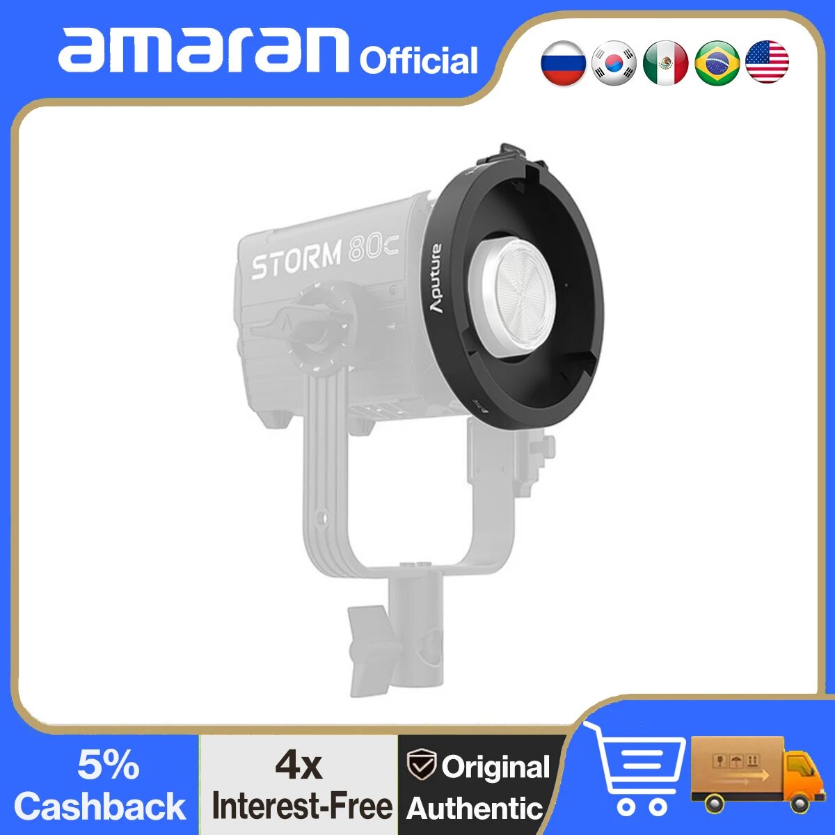 Адаптер Aputure Mini ProLock к Bowens для моноблока STORM 80c
