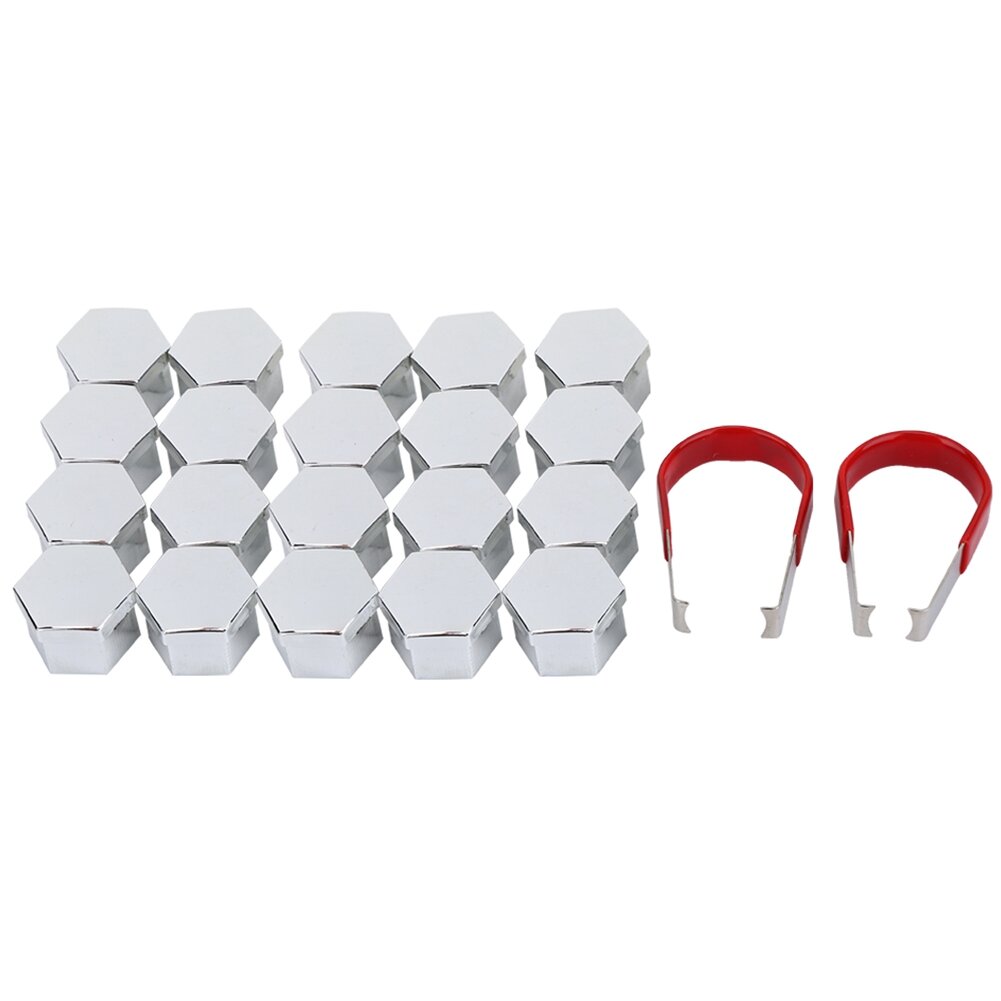 Крышка Винта Ступицы, Серебристый Устойчивый К Царапинам Колпачок Гайки-Наконечника Пластиковый 20ШТ для Обслуживания Автомобиля