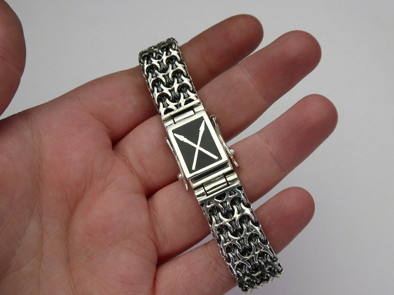 Браслет, славянский оберег, серебро, 925 проба, эмаль