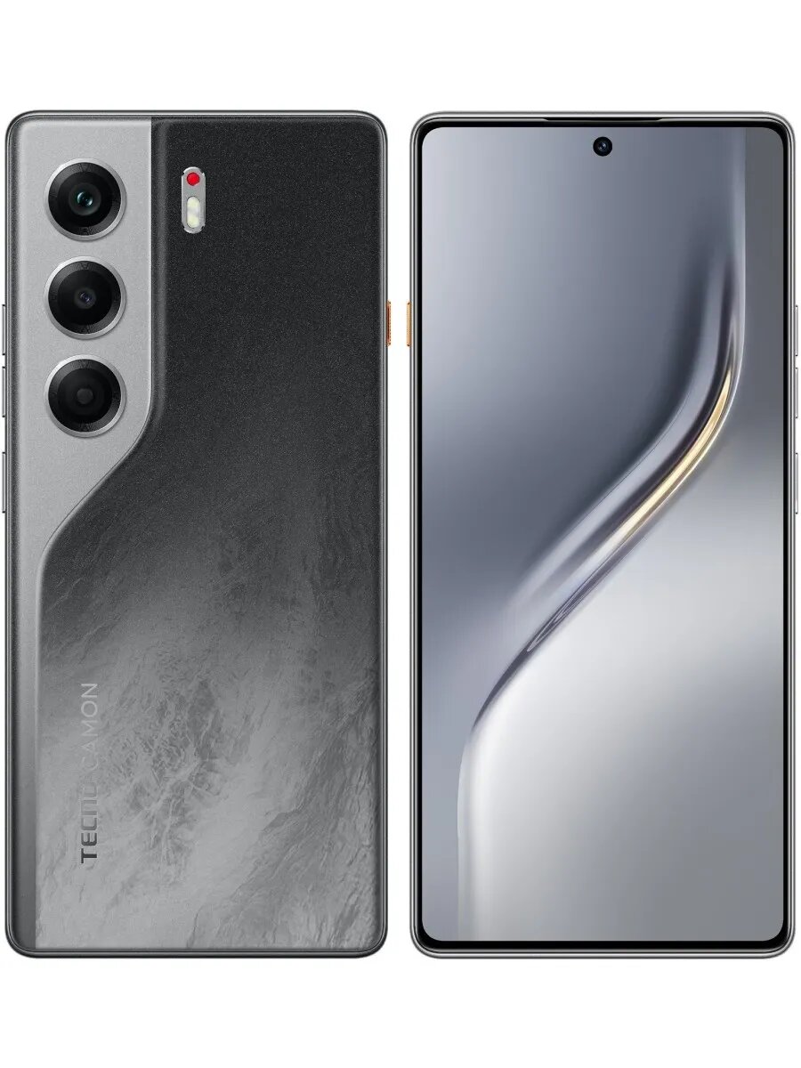 Смартфон Tecno Camon 40 NFC 8/256GB, NFC, AMOLED, 120Гц, 5200мAч, черный (Ростест)