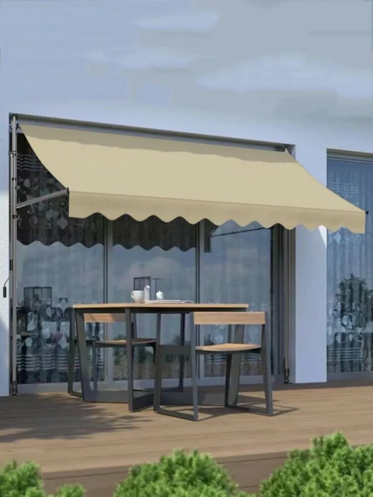 Маркиза локтевая, выдвижной навес для террас и балконов,2x1.2 м