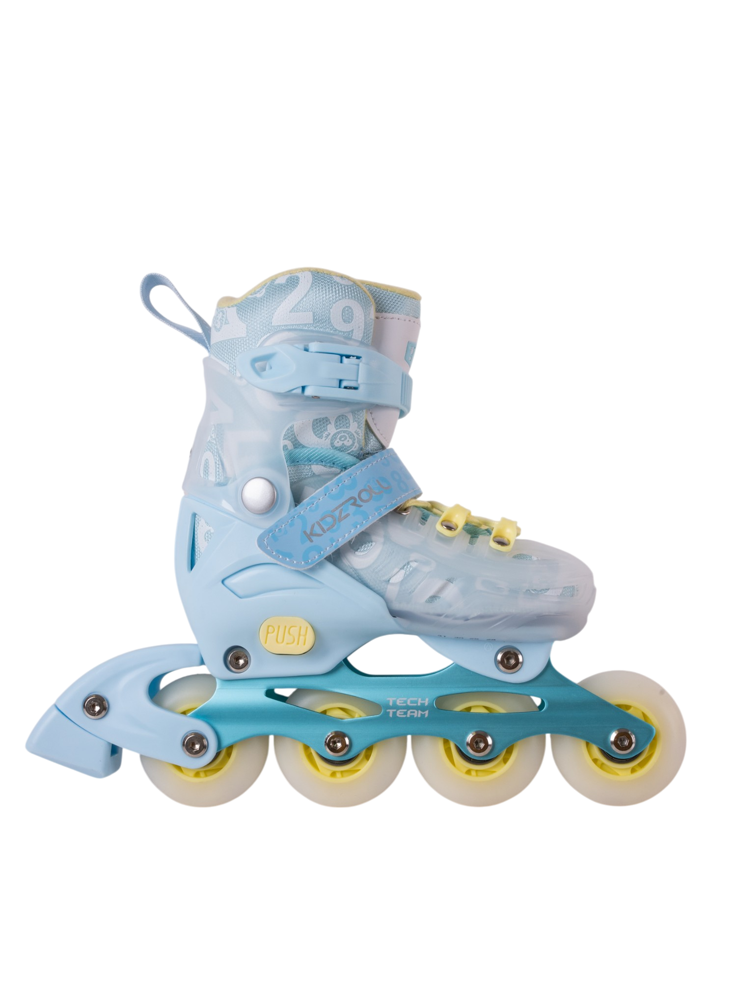 Детские раздвижные роликовые коньки Tech Team Kidzroll - Celadon р. 36-39