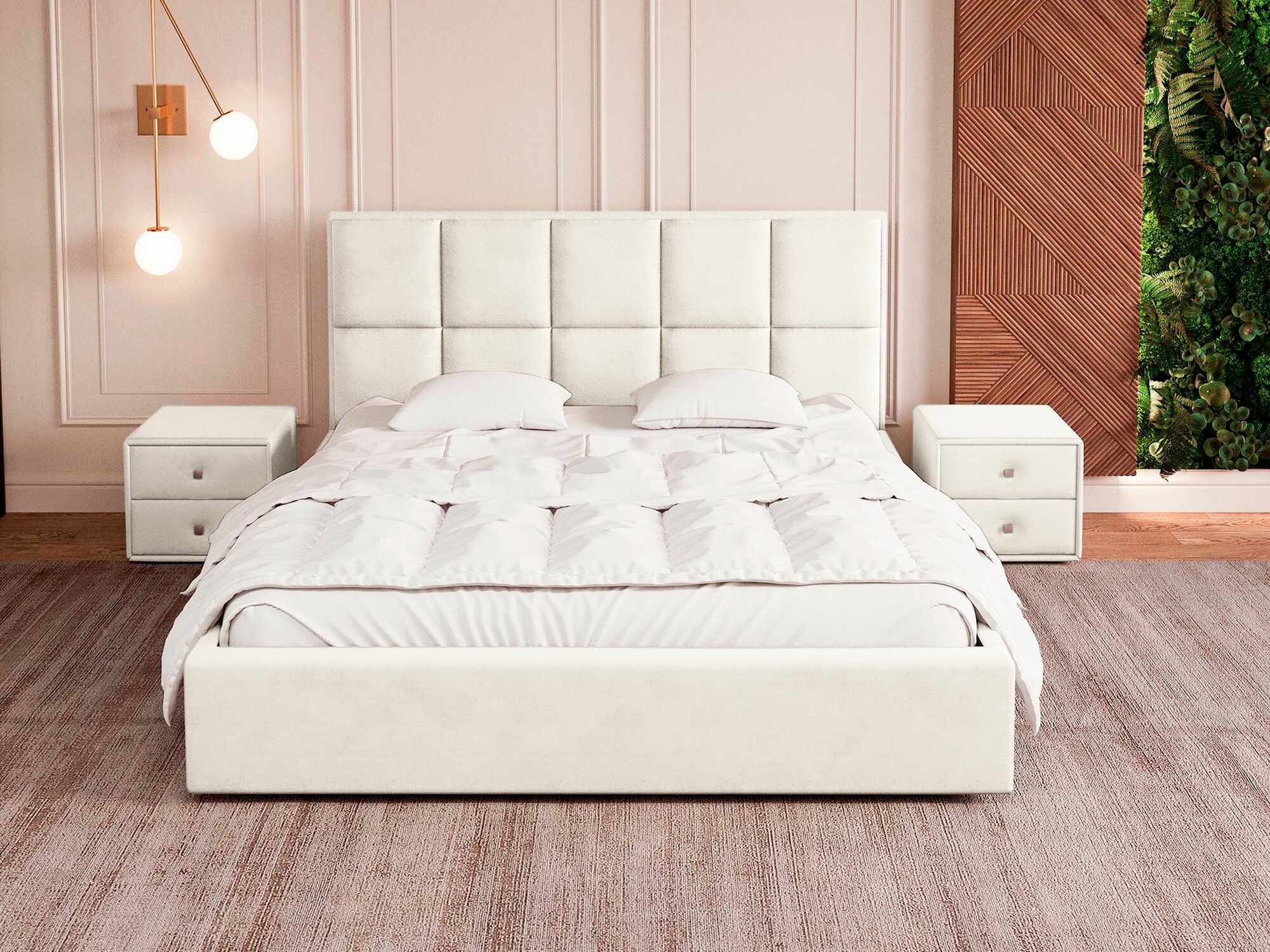 Двуспальная кровать 140х200 с подъемным механизмом, Флоренция с мягким изголовьем для дома и спальни, ортопедическое основание, ящик для белья, микровелюр антивандальный