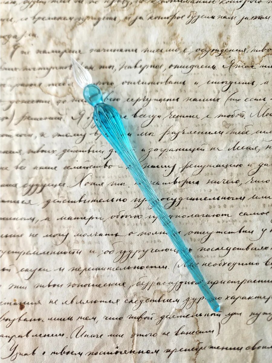 Стеклянное перо-ручка Glass Pen для каллиграфии, леттеринга, письма и рисования
