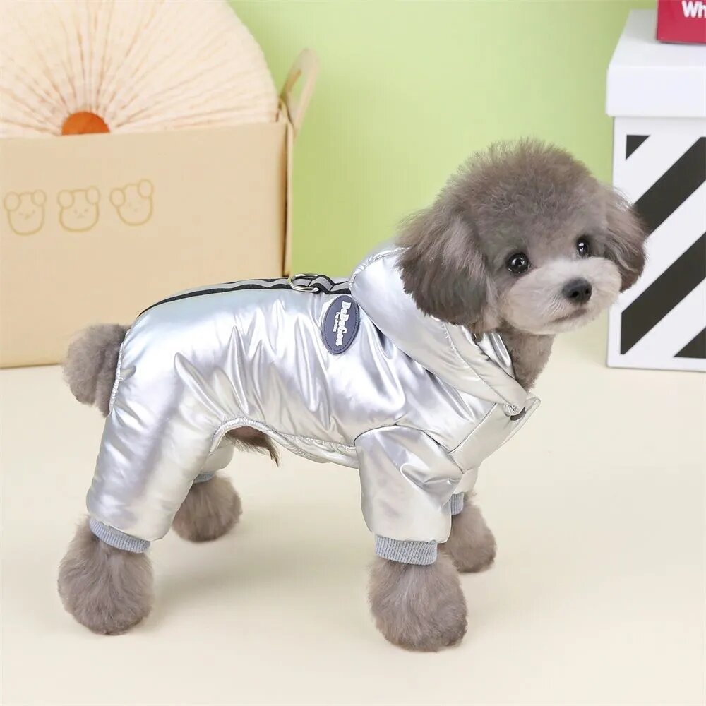 Одежда для животных, Комбинезон для собак, зимний, S, Silver, Китай