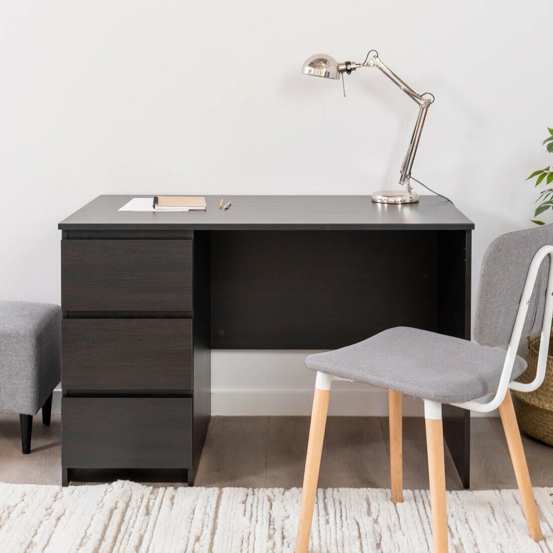 Стол письменный Кастор с 3 ящиками, венге, 116 см х 65 см х 75 см