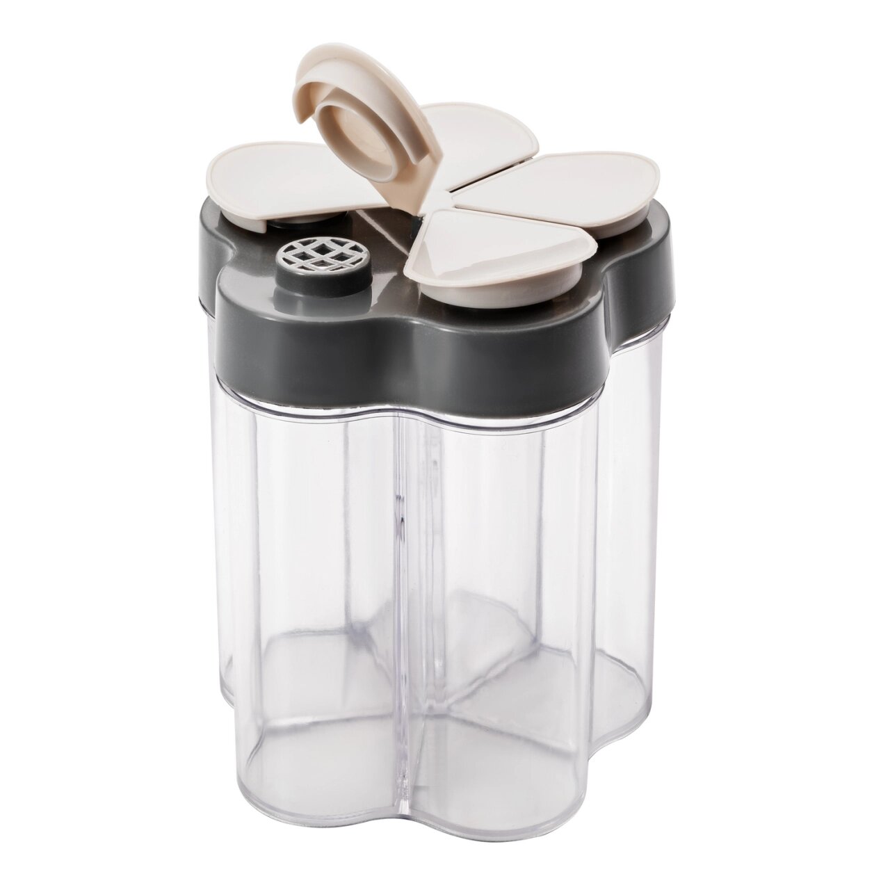 Apollo Spices Банка для специй с 5 секций из пластика, компактная организация