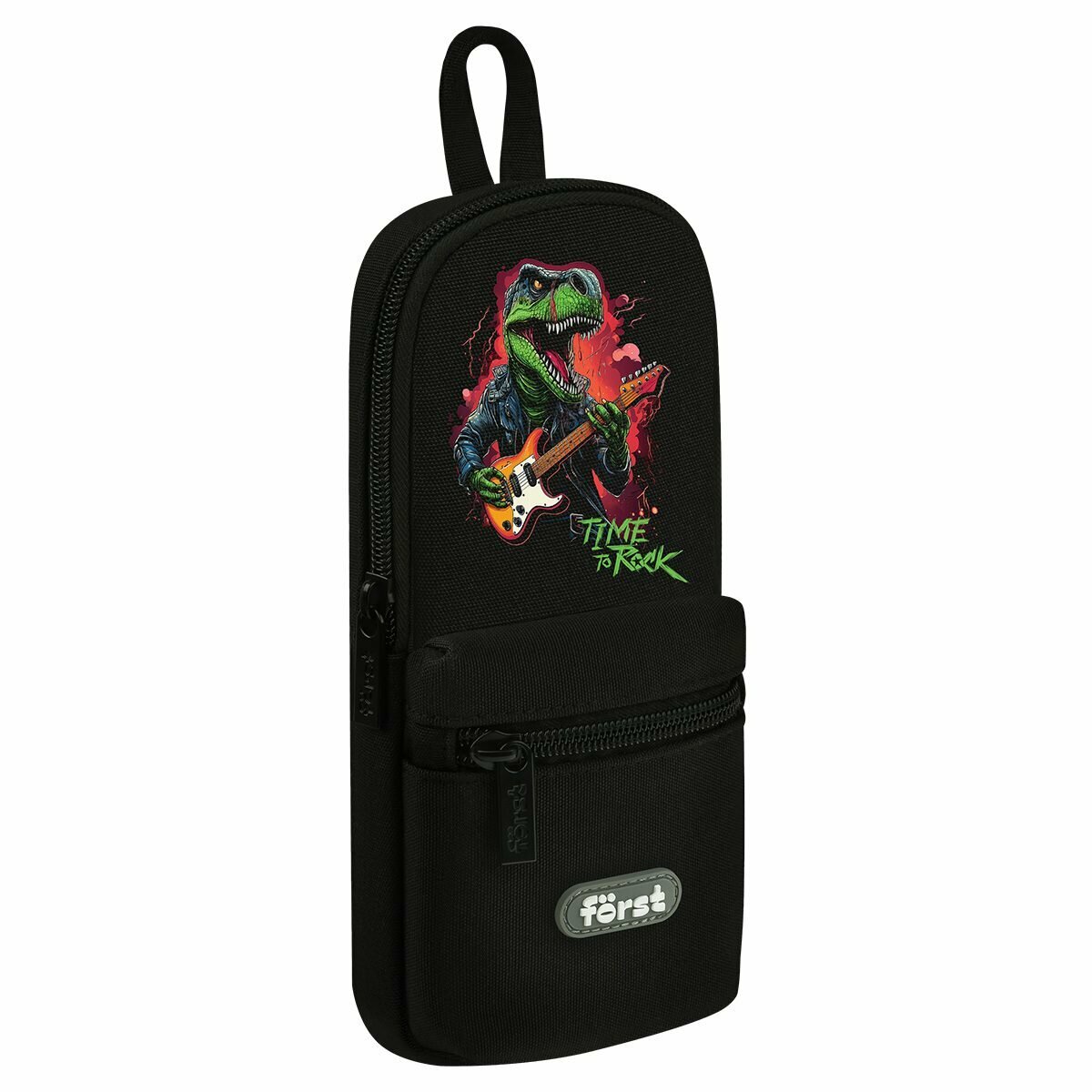 Пенал школьный мягкий 1 отделение, 210x90x40 Forst "Time to rock", текстиль (FT-PM-090505)