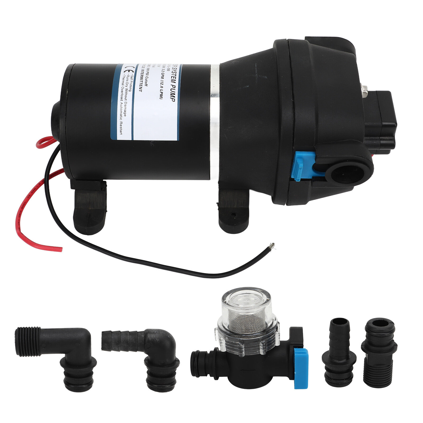 Диафрагма водяной насос высокий давление Электрическое микробустерное насос с положительным смещением DC12V 100PST 3,2 ГП мин