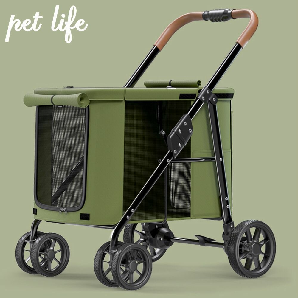 Прогулочная коляска для домашних животных, большая вместимость, складная. Инвалидная коляска (тележка) для собак и кошек