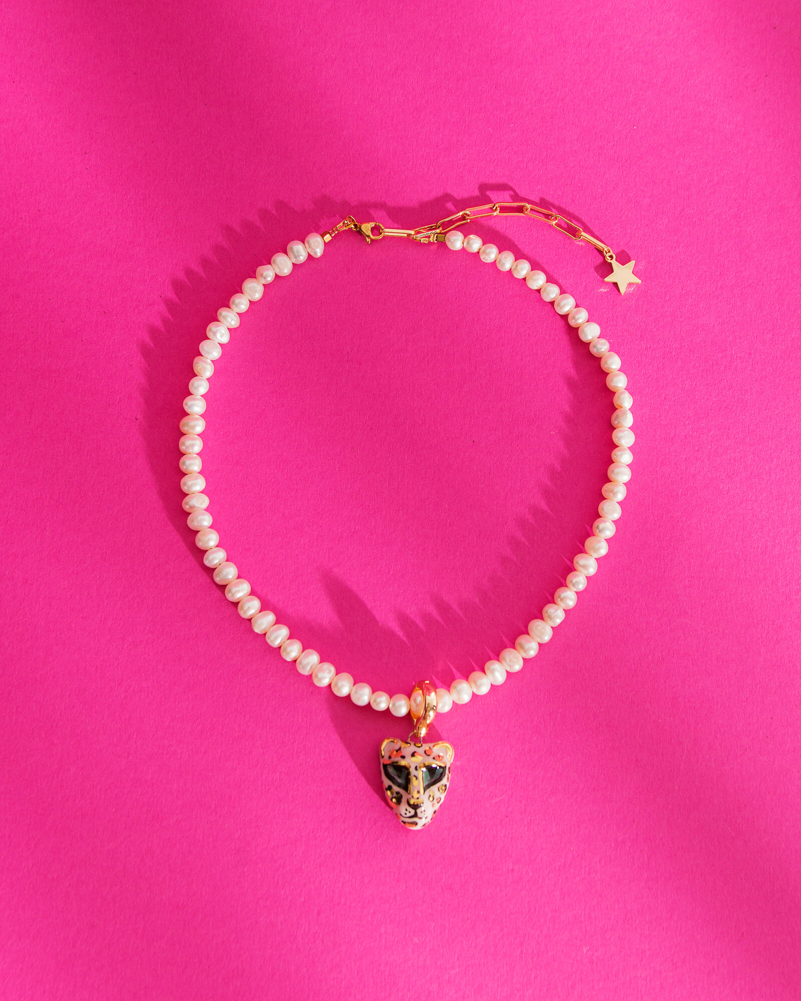 Колье, фарфор, жемчуг пресноводный