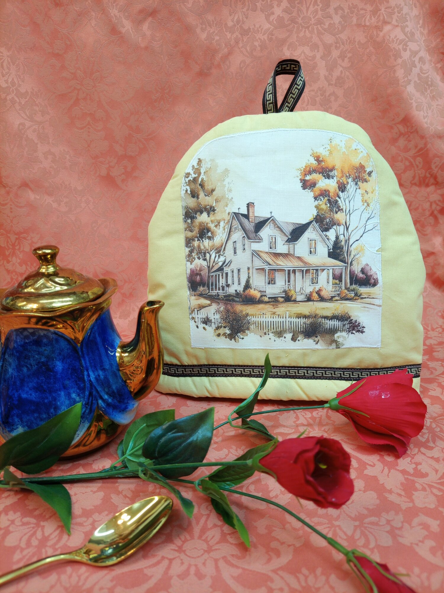 Грелка на чайник хлопок 27х28 см.