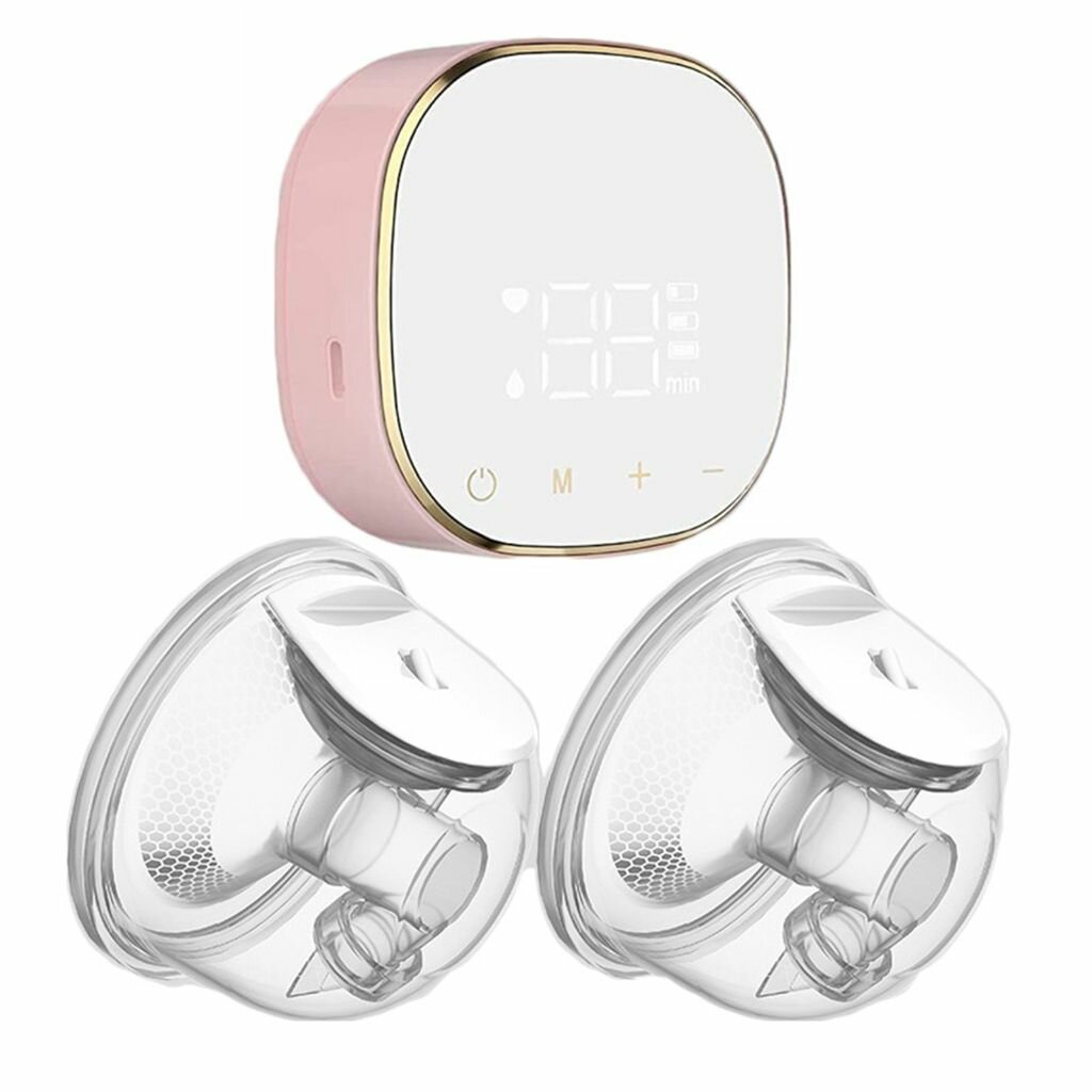 Молокоотсос, Переносной отдельный электрический умный молокоотсос, розовый, 1 комплект