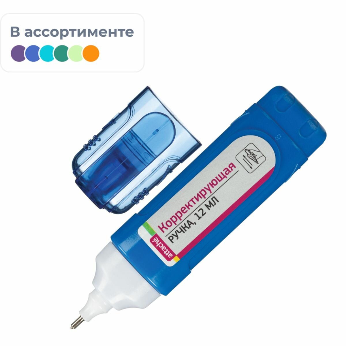 Корректирующая ручка Attache, 12мл, быстросохнущая основа, 576шт.