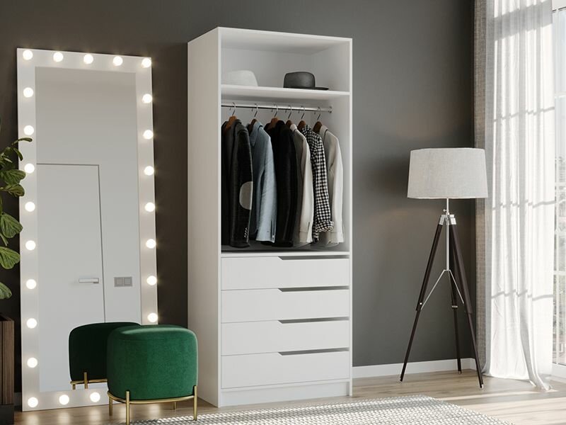 Гардеробная "Британи 23" 800х2000х500, белый