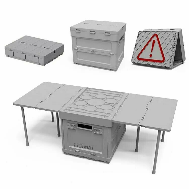 Туристический складной стол, максимальная нагрузка 2 кг, космический серый