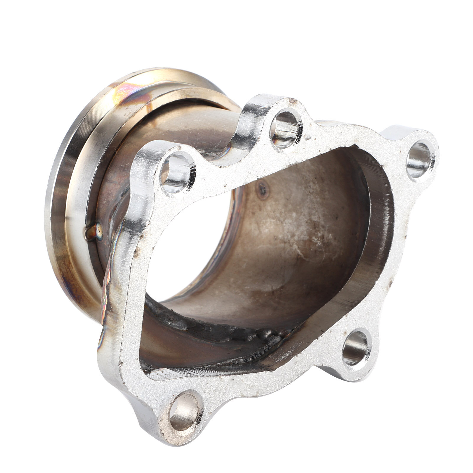5 Bolt 2.5in (63mm) Adapter Turbo Downpipe Flange V-Band Flange ID Size 2.5 inches (63 mm) V-Band Flange Material 304 stainless steel Adapter Body Material Ordinary stainless steel Turbine Exhaust Flange Material Laser cut low carbon steel chrome plated