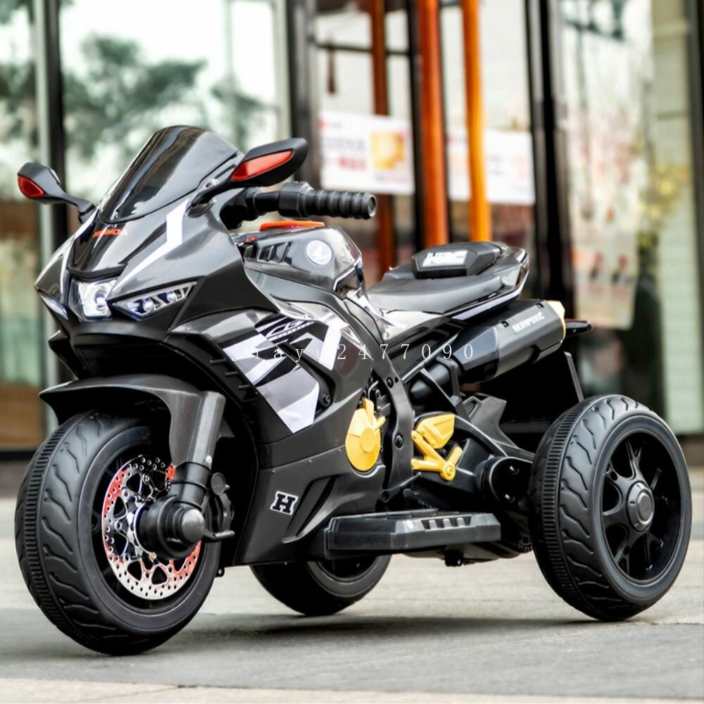 Электромобиль, мотоцикл, для детей от 3 до 6 лет, серый, 1 место