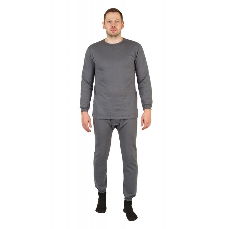 Белье нательное КНР трикотажное, летнее, цвет серый, размер 60-62, на рост 182-188