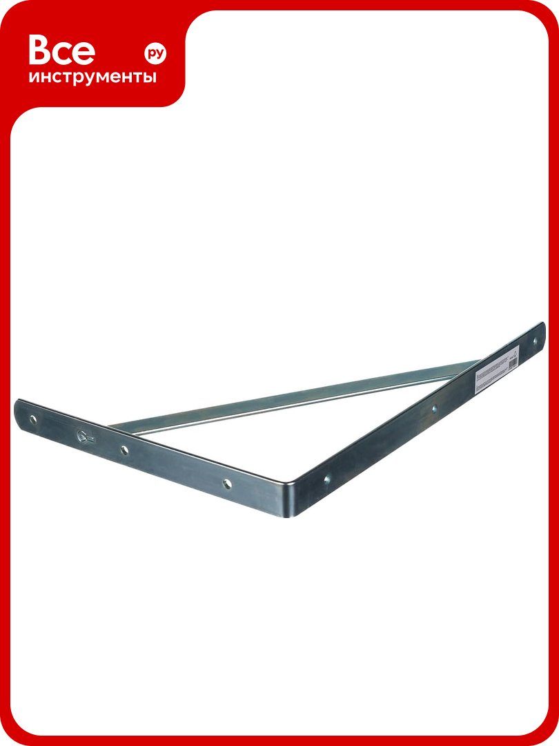 Усиленный кронштейн СИБРТЕХ 400х280х30х4 мм оцинкованный 94042 для монтажа полок