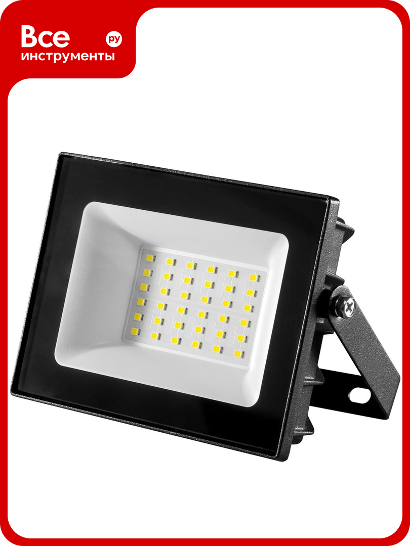 Светодиодный прожектор ELF LED, SMD, 50Вт, черный корпус, IP65, IP65, белый ELFLED-FL-50W-black-W, алюминия и оснащен