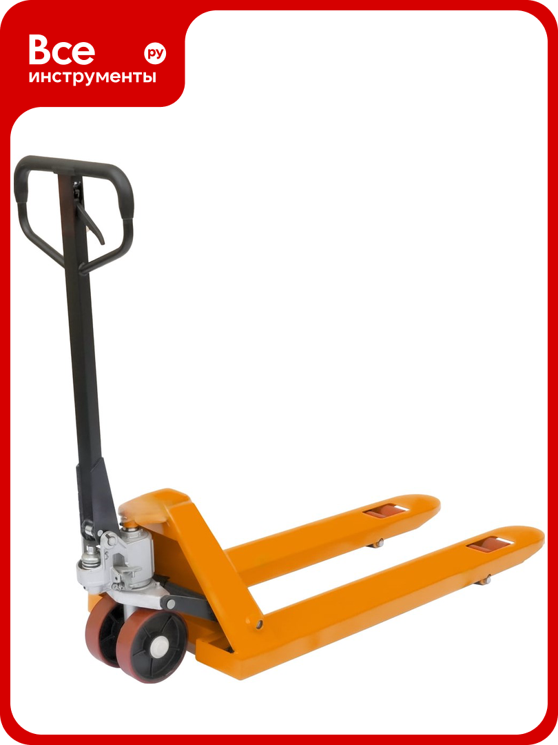 Гидравлическая тележка с полиуретановыми колесами А5 AC 25 грузоподъёмность 2,5 т, *цвет может отличаться от изображения