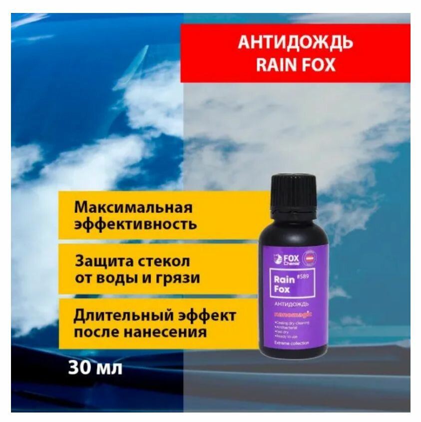 Антидождь FOX CHEMIE 30мл (флакон)