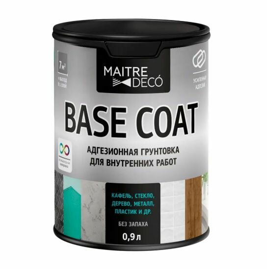 Грунтовка для сухих и влажных помещений Maitre Deco белая 0.9 л