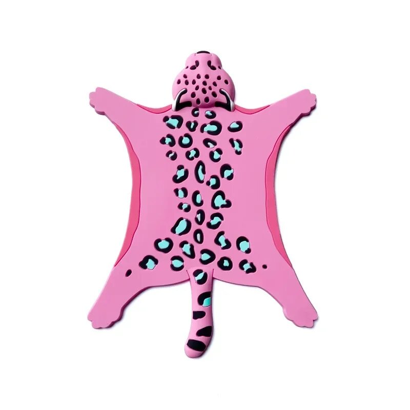 MOONBIFFY Силиконовые подставки под чашки с животными Leopard - Pink