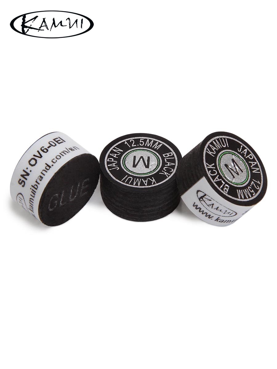 Наклейка для кия Kamui Black 12,5 мм Medium, многослойная, 1 шт.