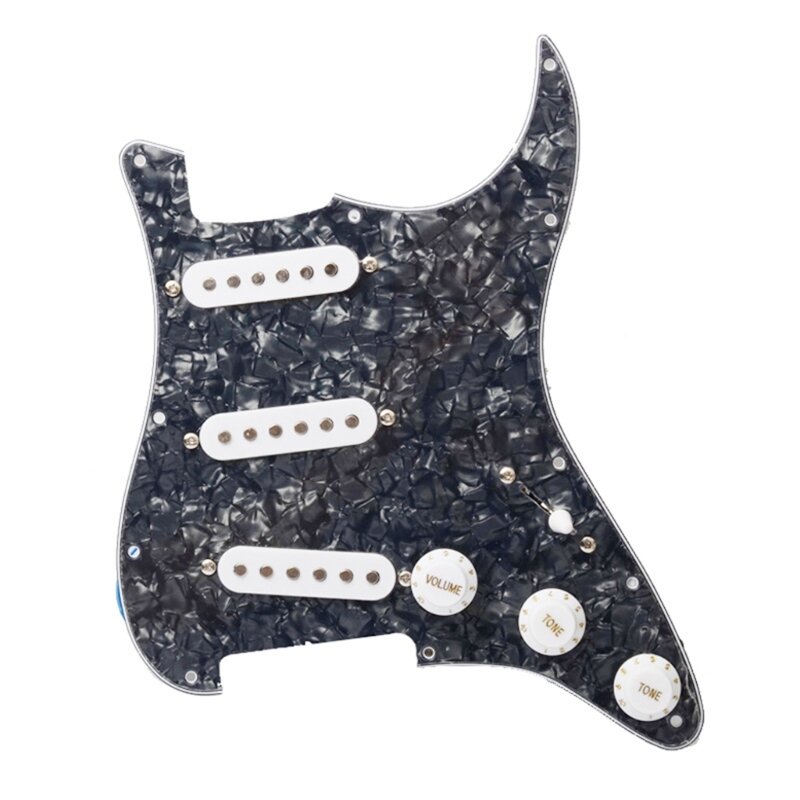 Prewired Pickups Set Loaded Pickguard Guitar Plastic Pickups SSS Single Coiled