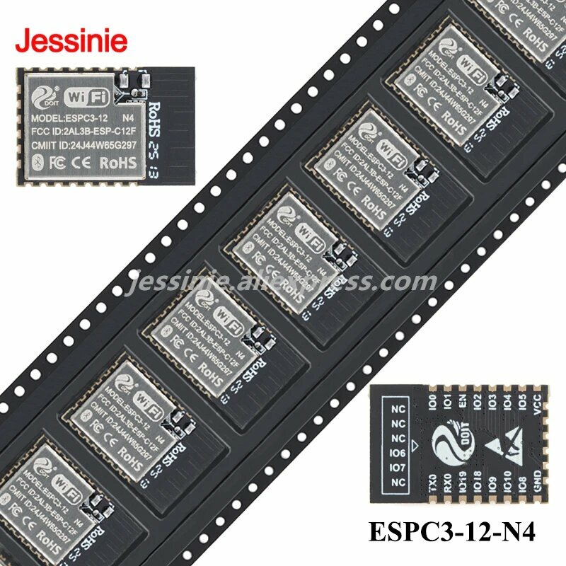 Jessinie 32-битный RISC-V MCU BLE 5.0 Wi-Fi модуль 1pc, ESPC3-12-N4