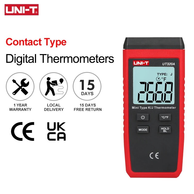 UNI-T UT320A Мини-термометр с подсветкой