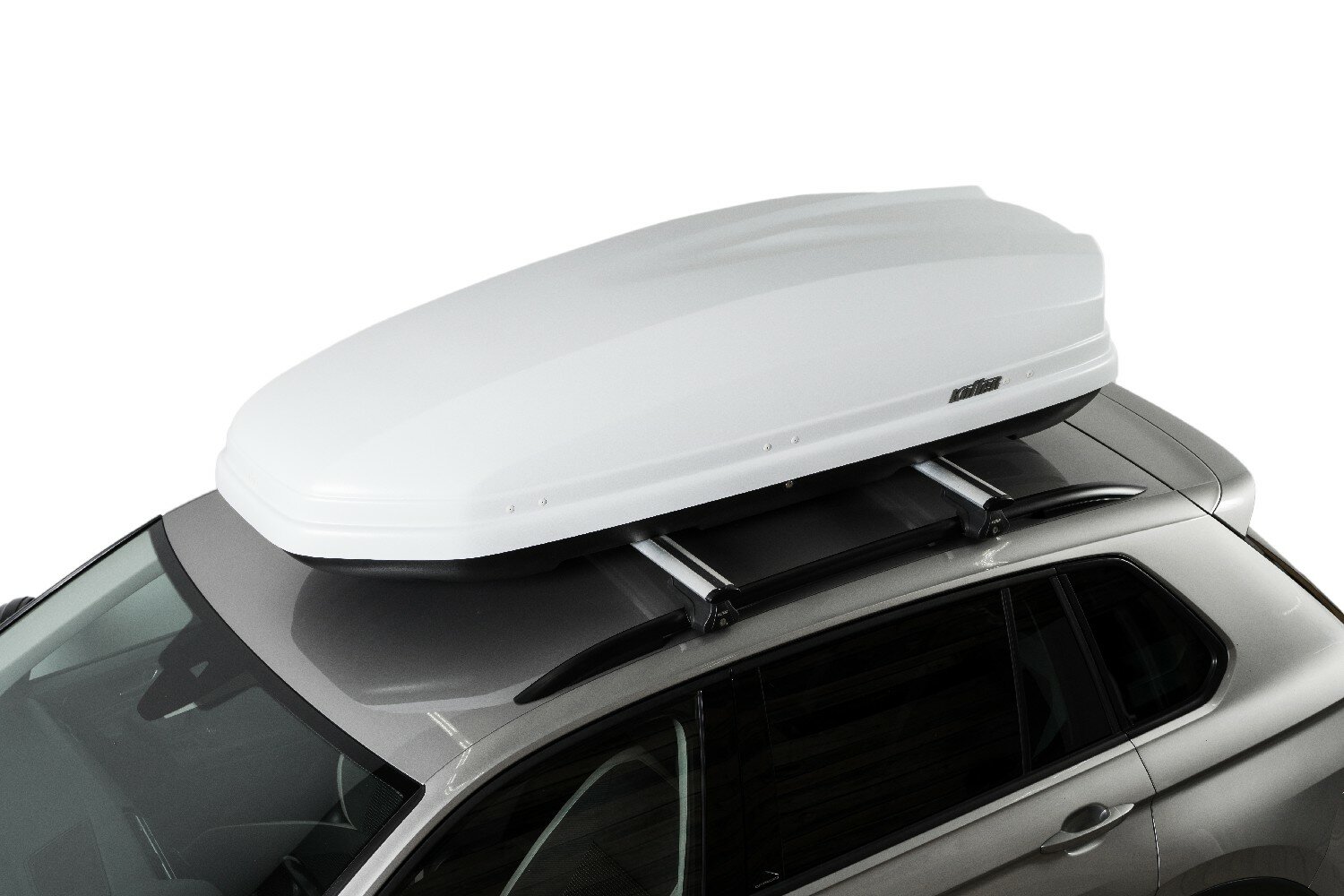 Автомобильный бокс (багажник на крышу) Koffer 1980х820х450 белый матовый (du.