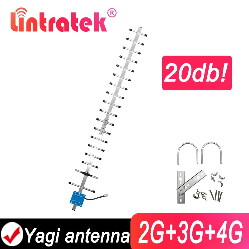 Внешняя антенна Yagi 20 дБ для 2g 3g 4g GSM UMTS LTE WCDMA CDMA 850 1800 900 2100 2600 2300 1900 1700 Мобильный повторитель сигналов
