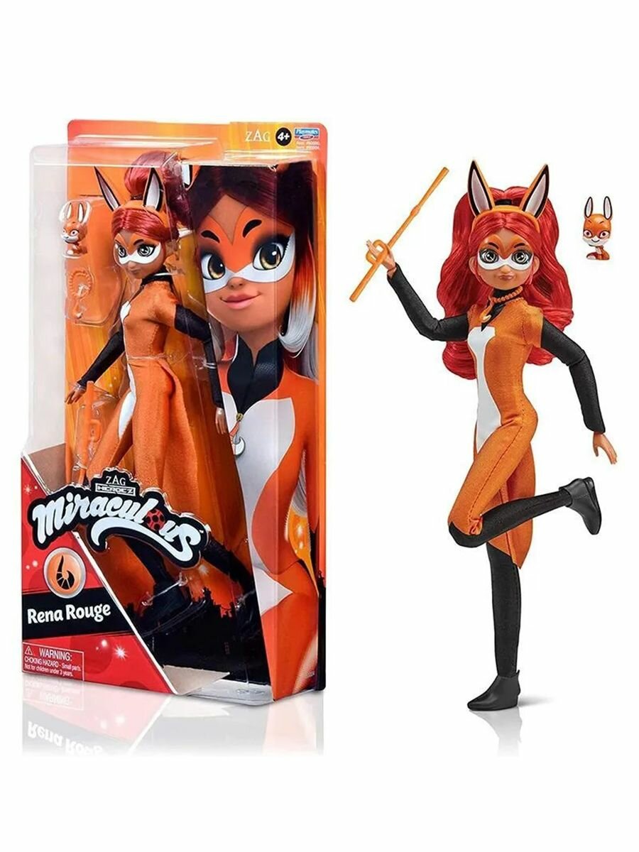Miraculous Кукла Playmates Toys - Кукла Rena Rouge Red Kitka and Trixx из Ледибаг и Кот Нуар