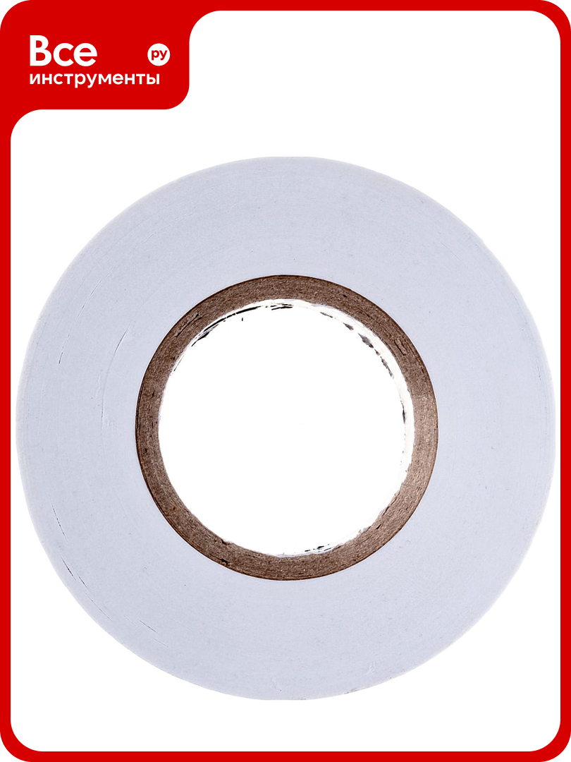 Изолента ПВХ UNIBOB 15 мм х 20 м, белая, 130 мкм 211764