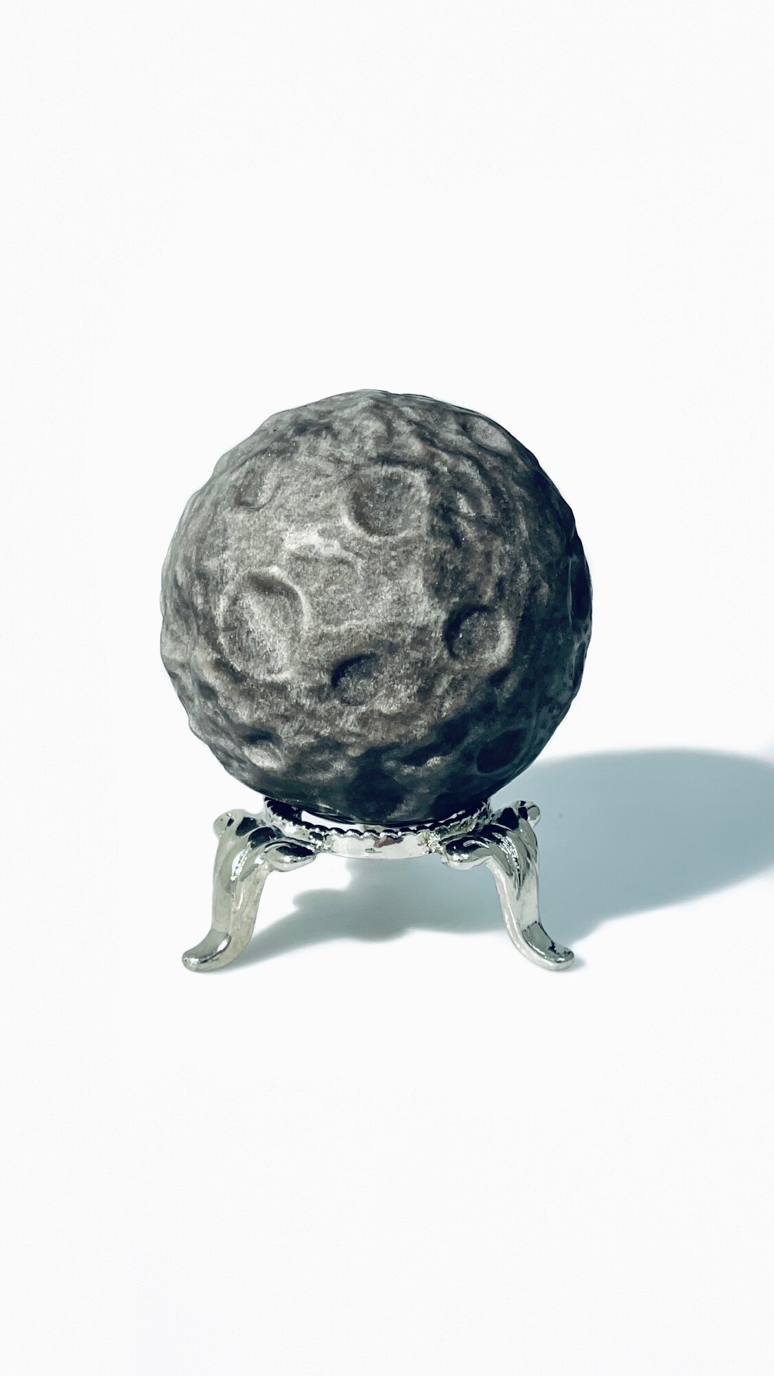 Шар из камня обсидиан, подарок мужчине, натуральный камень,"True Stones"