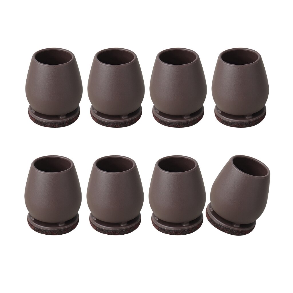 Упаковка из 8 штук, амортизирующий чехол для ножек откидывающегося кресла четвертого поколения-коричневый круглый 1 дюйм