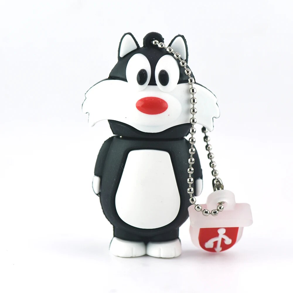 USB-флешка с изображением животного, черного кота, 128 ГБ, мультяшный милый котенок, 4 ГБ, 8 ГБ, U-диск, 16 ГБ, 32 ГБ, 64 ГБ, флэш-накопитель, креативный подарок, ручка-накопитель