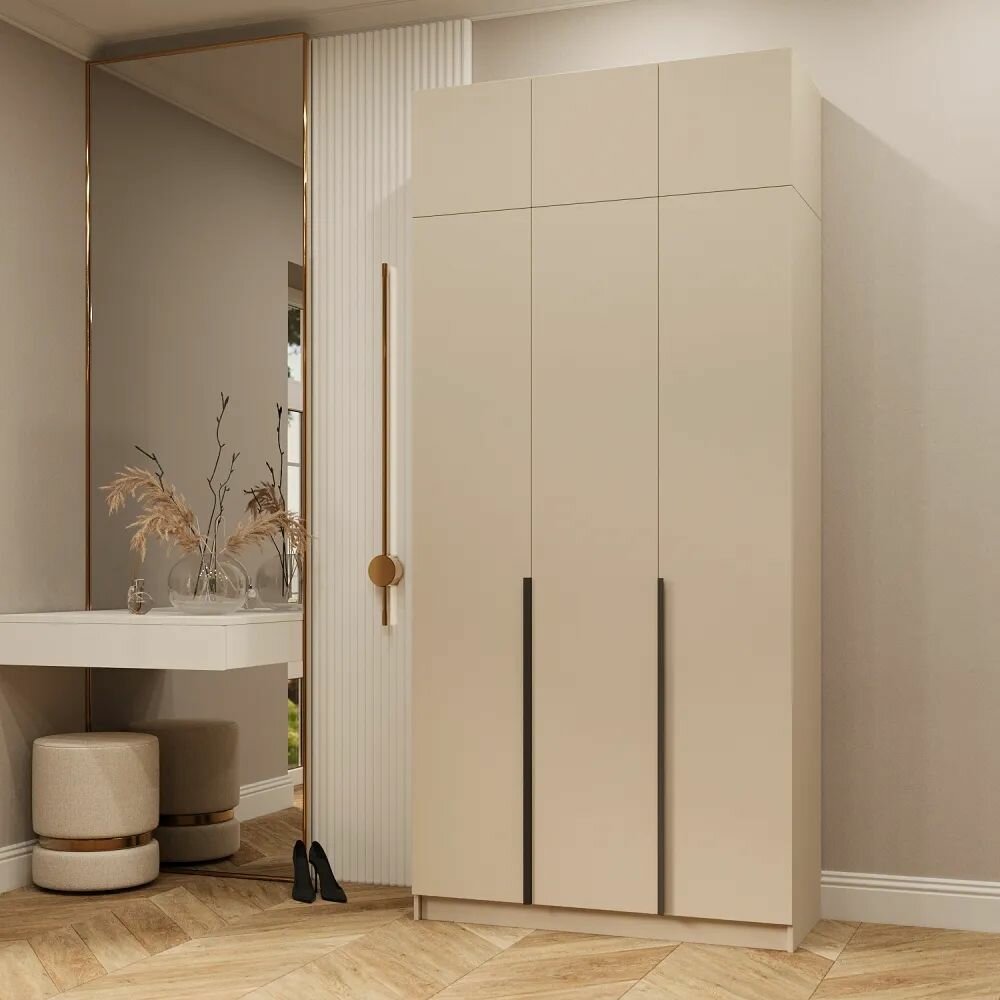 Шкаф ШК-5 ЛДСП 1,2м с полками с антресолью (Комплект) Меланж