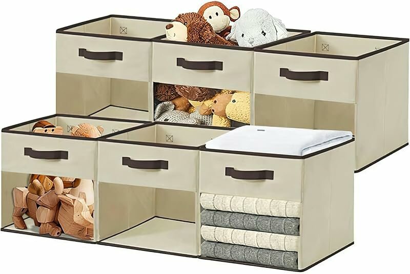 6 упаковок кубических контейнеров для хранения