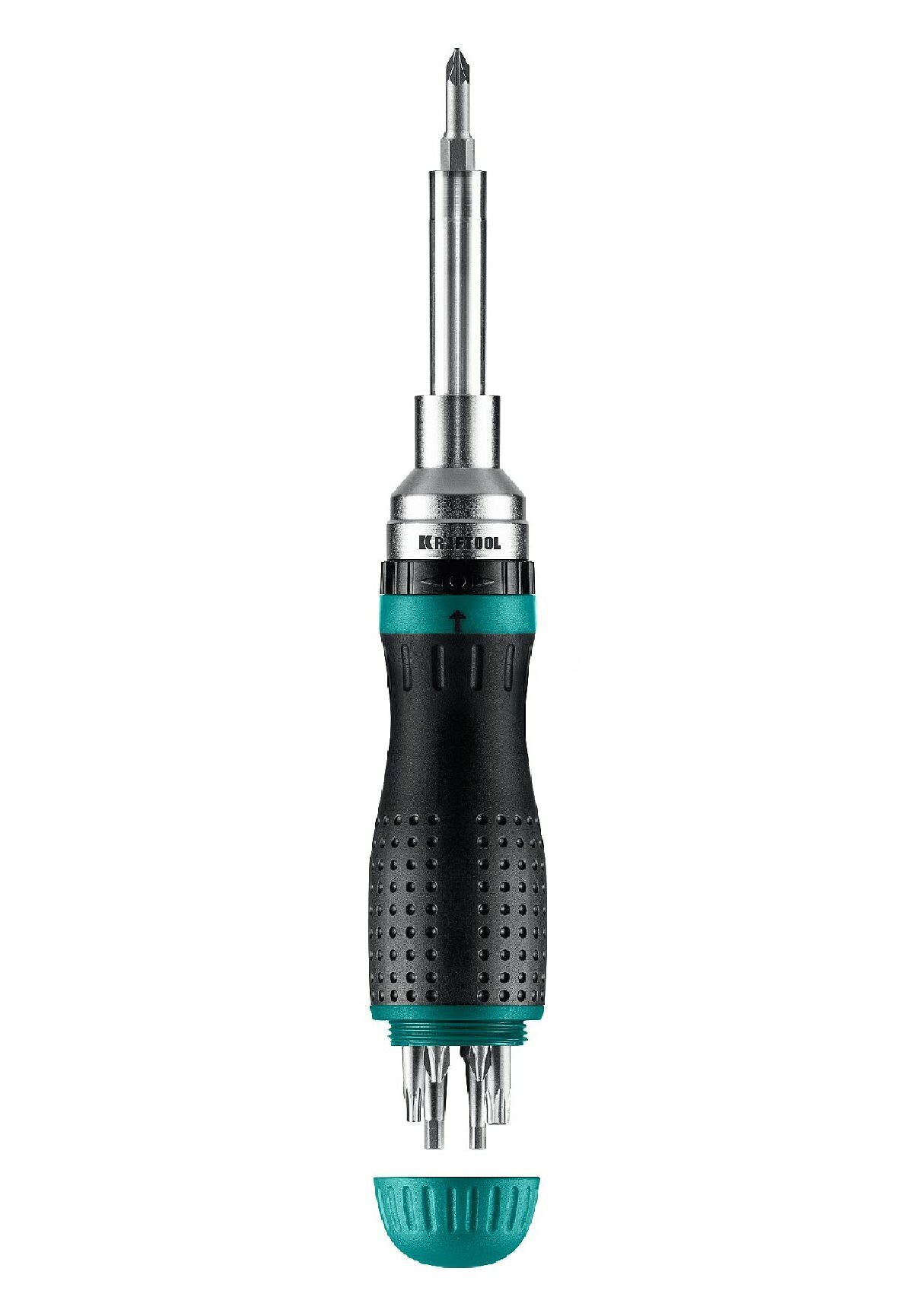 Реверсивная отвертка KRAFTOOL KraftMax 19-в-1 с битами Cr-Mo трещоточный механизм 44 Н·м 16 шлицов