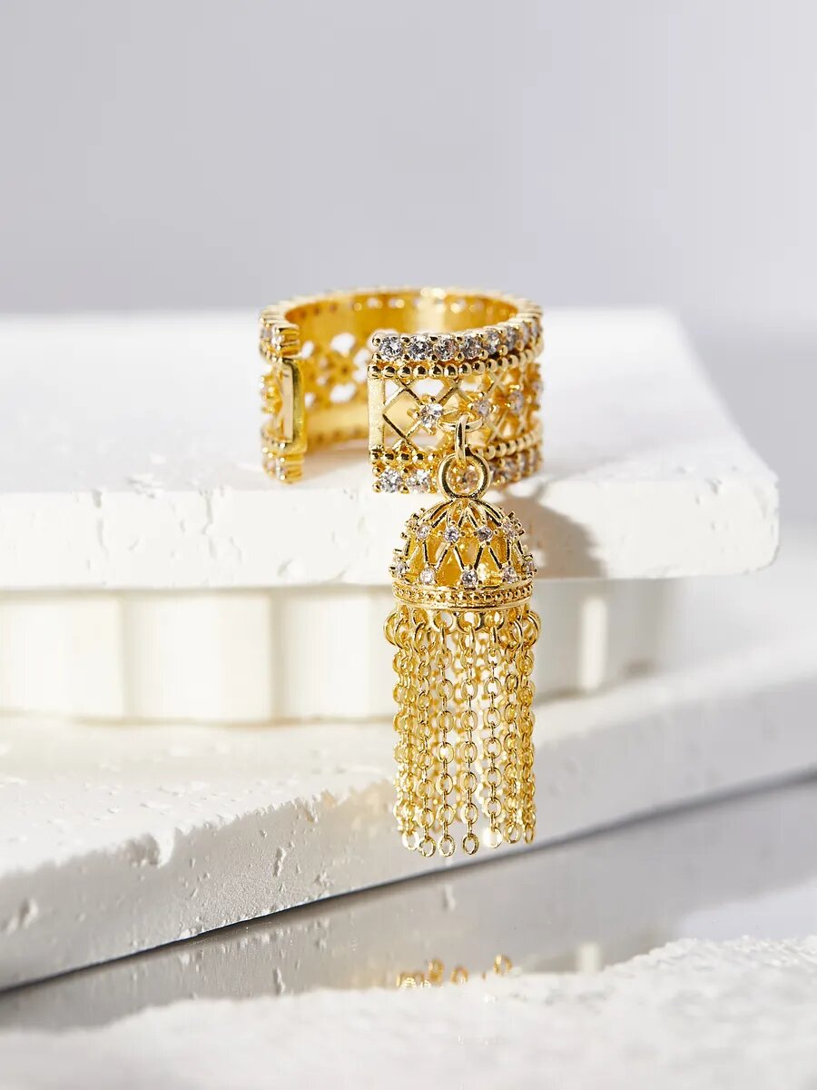 Кольцо, фианит, кристалл, циркон