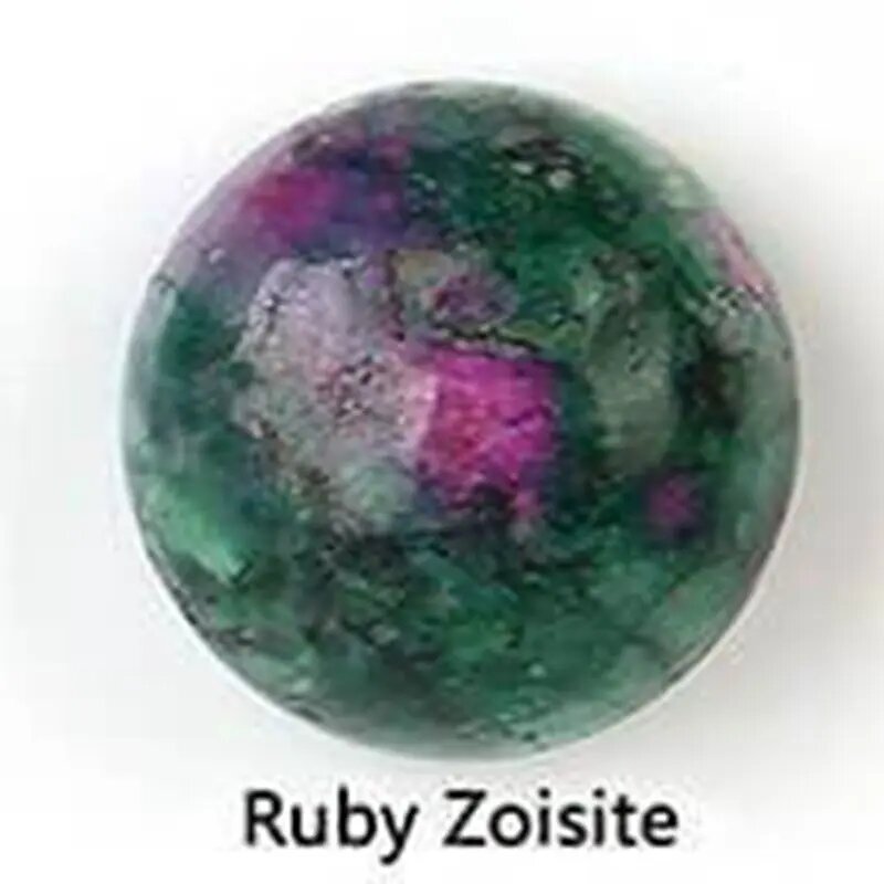 Кабошоны из натуральных камней B&F, круглые, 4-10 мм Изумрудный, 2pc10mm, Ruby And Zoisite