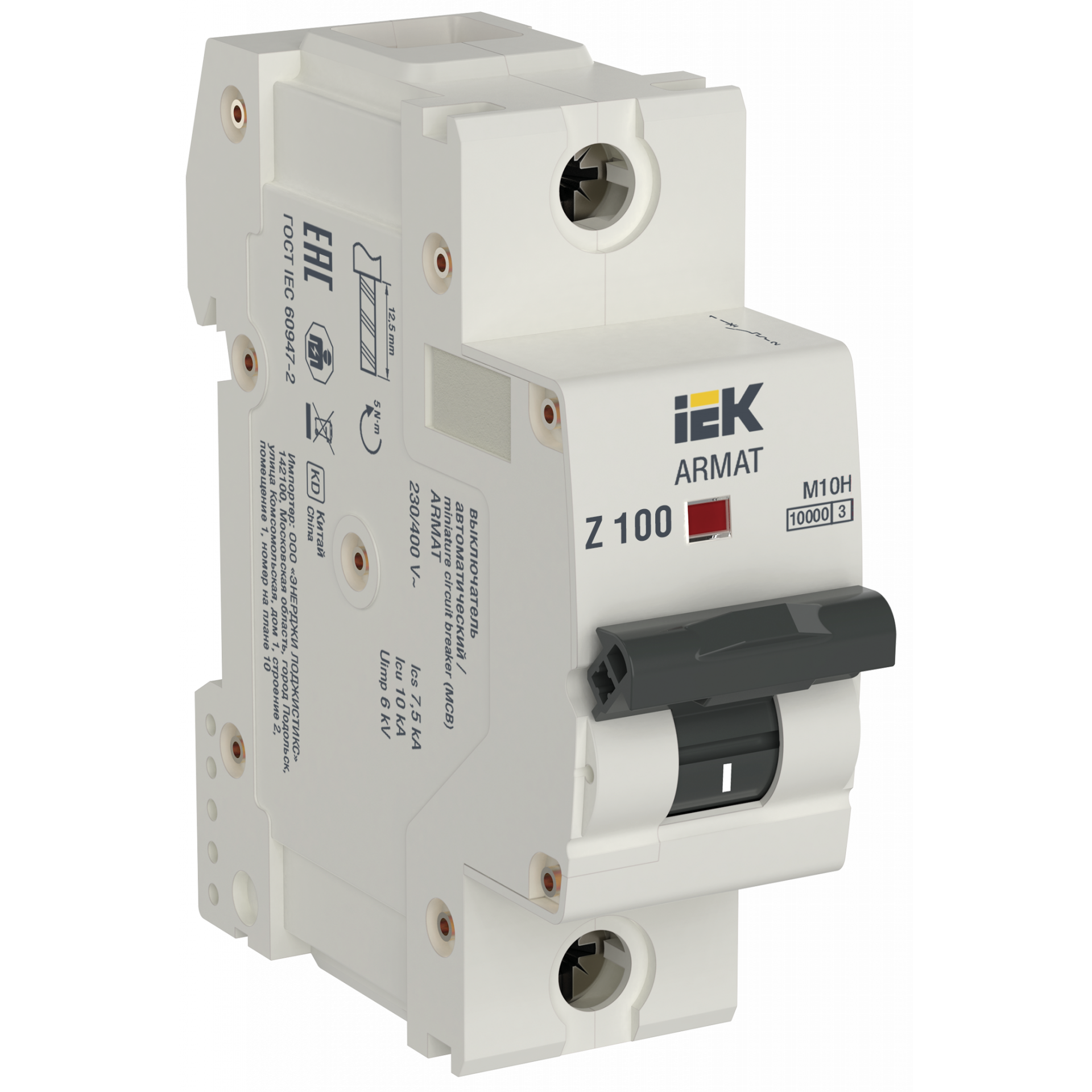 ARMAT Автоматический выключатель M10H 1P Z 100А, IEK AR-M10H-1-Z100 (1 шт.)