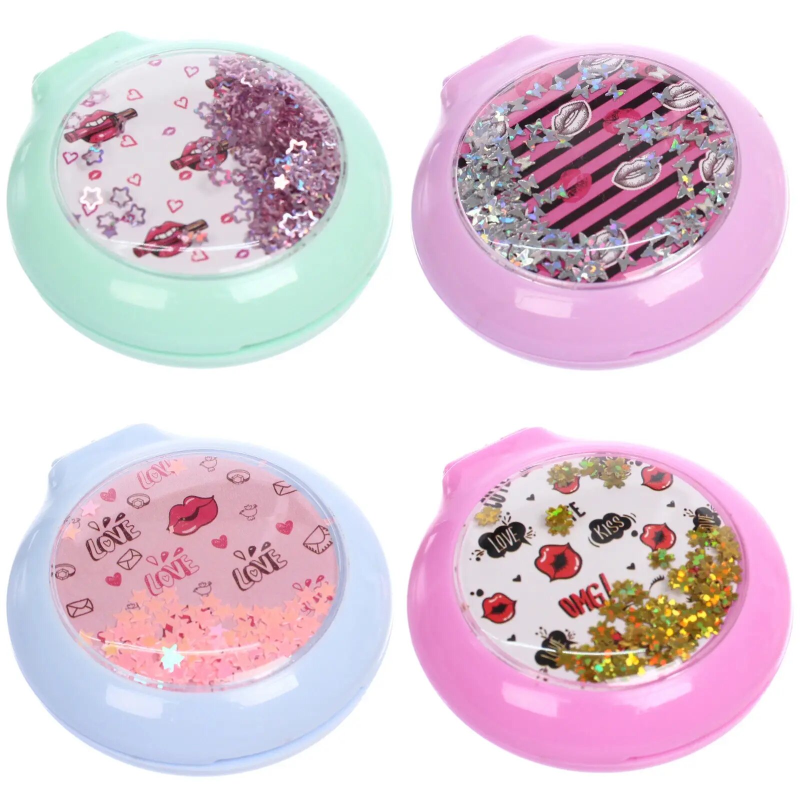 Расческа массажная складная 1шт. «Амор», 6,5х2см, разноцветный принт, удобство и стиль